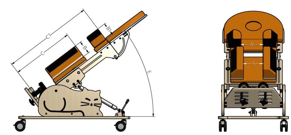 Standing frame "Cat" size 1